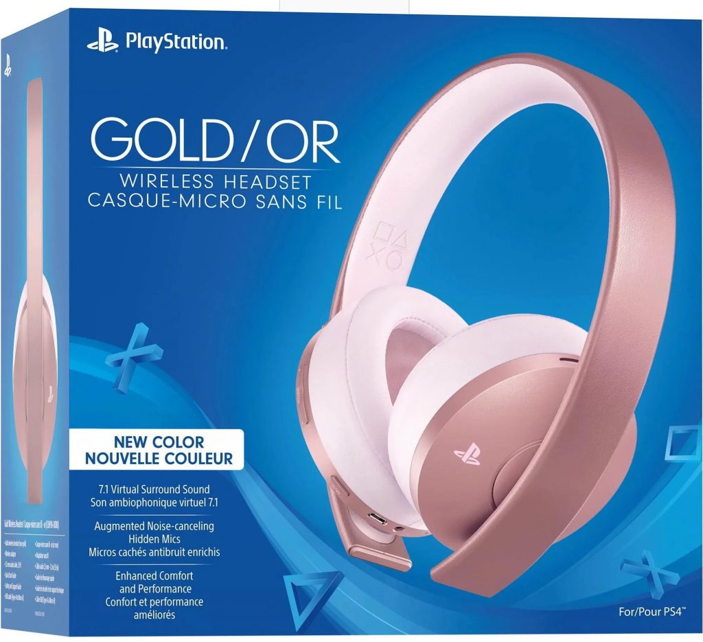 Sony PlayStation Gold Wireless Headset ( Rose Gold ) - Zmart
